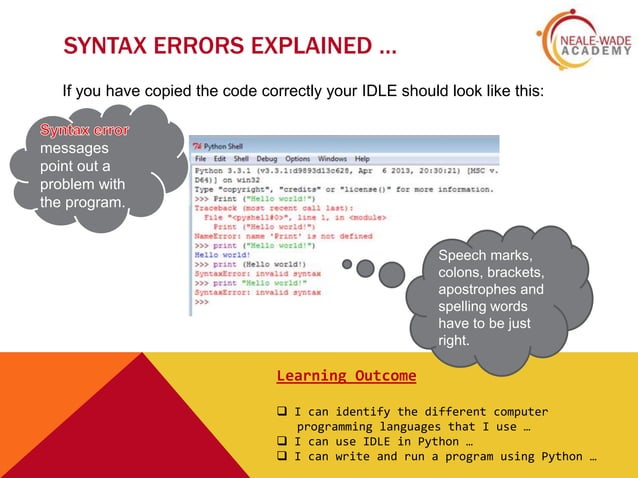 Year 7 lesson 1 introduction to programming | PPTX | Programming Languages | Computing