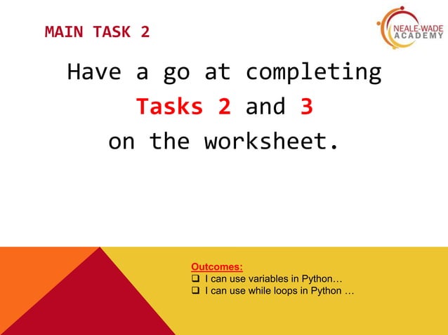Year 7 lesson 3 variables and while loops | PPTX | Programming ...