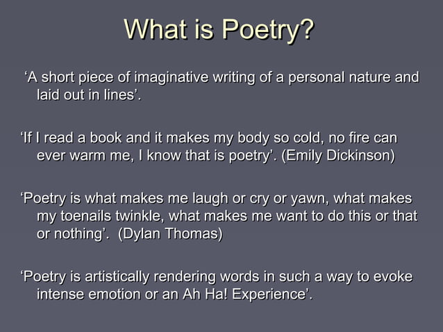 Year 7 Poetry Introduction | PPT | Poetry | Books and Literature