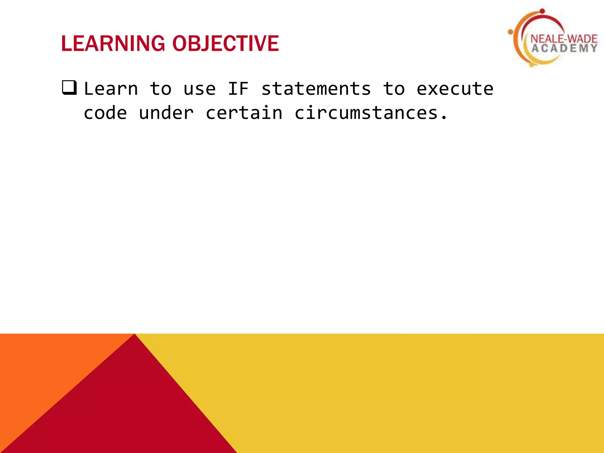 Year 7 lesson 5 if statements | PPTX | Programming Languages | Computing