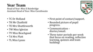 Year 7 presentation | PPTX