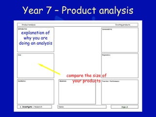 Year 7 product analysis sw 2014 | PPT