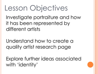 Year 7 unit 7 a portrait timeline | PPTX | Painting | Arts and Crafts