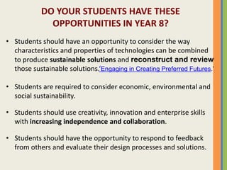 Design and Technologies: Year 8 | PPTX | Secondary Education | Education