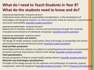 Design and Technologies: Year 8 | PPTX | Secondary Education | Education