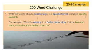 200 word writing challenge - introduction | PPT