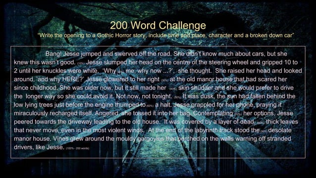 200 word writing challenge - introduction