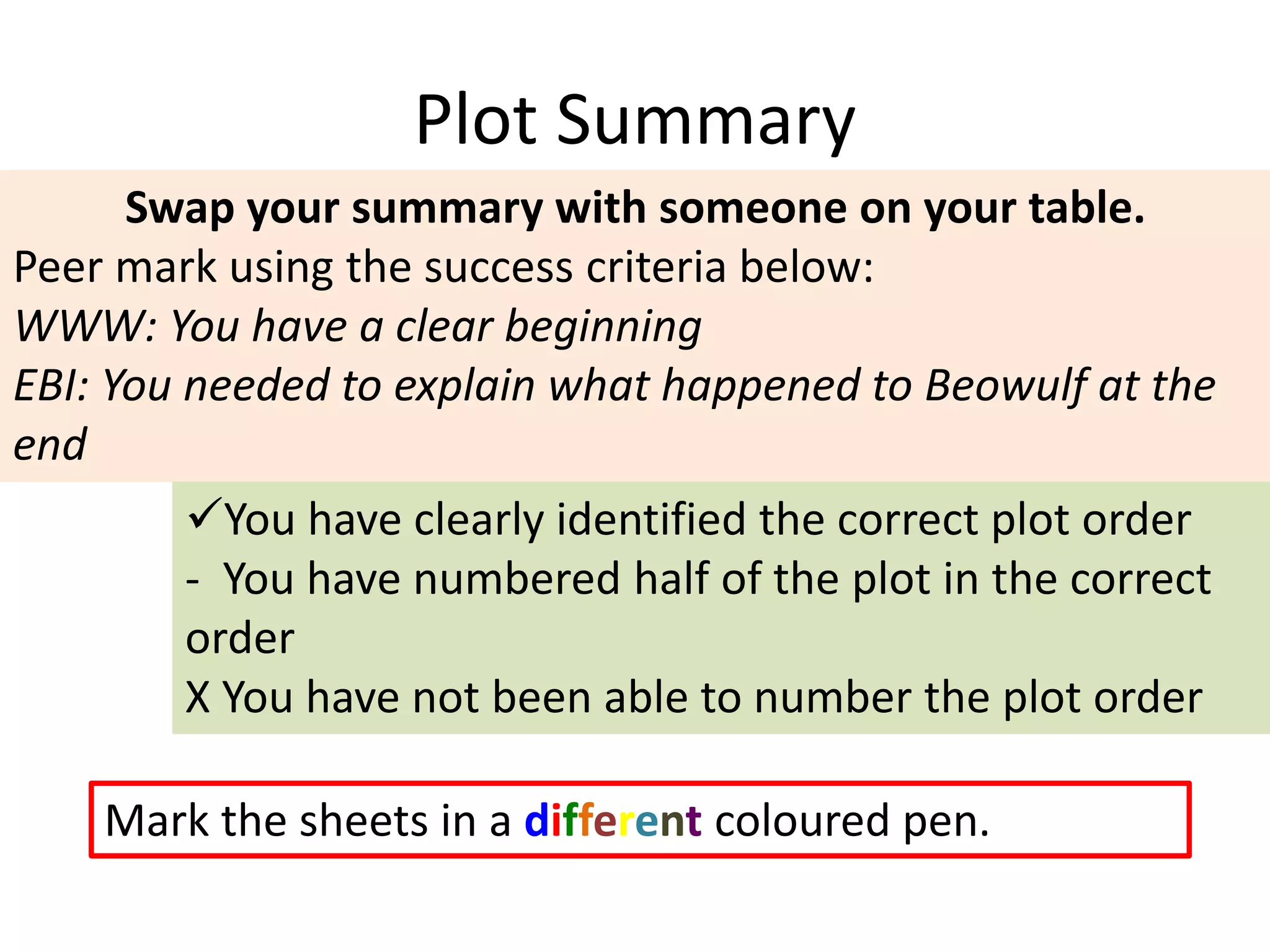 Year 8 lesson 2 - beginning the assessment | PPTX