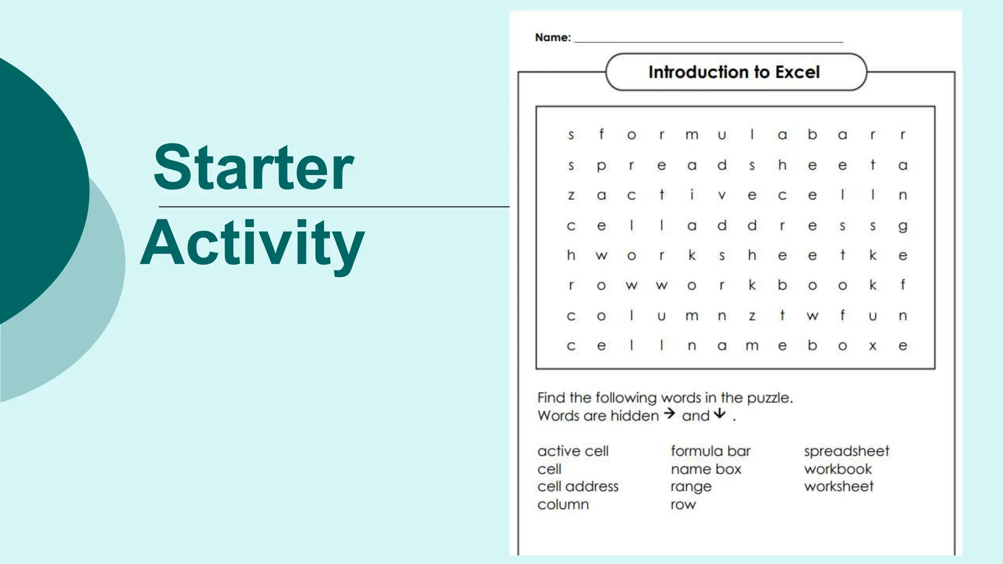 Year 8 Spreadsheet lesson for year 8 students | PPTX