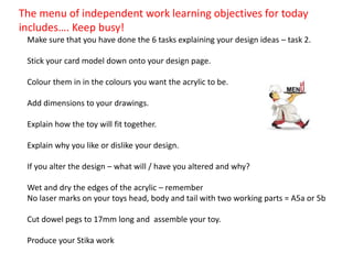 Year 8 cad toy instructions | PPTX