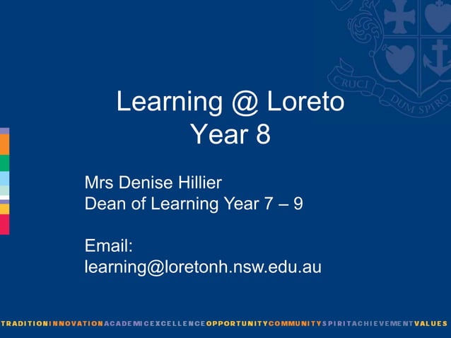 Year 8 Learning@Loreto | PPT