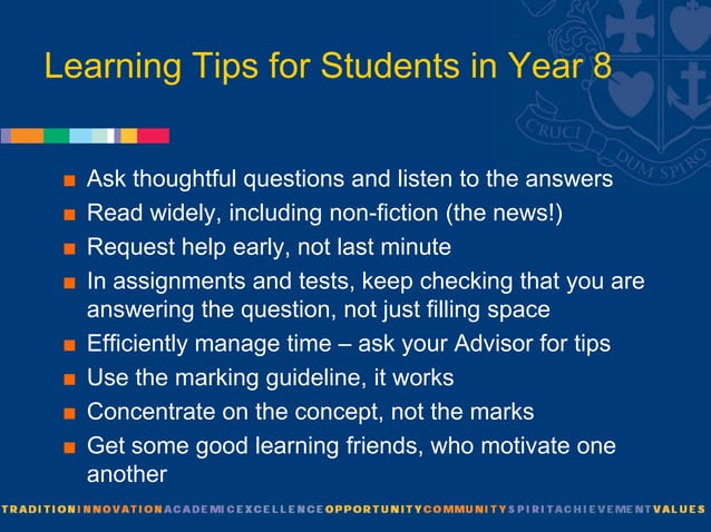 Year 8 Learning@Loreto | PPT