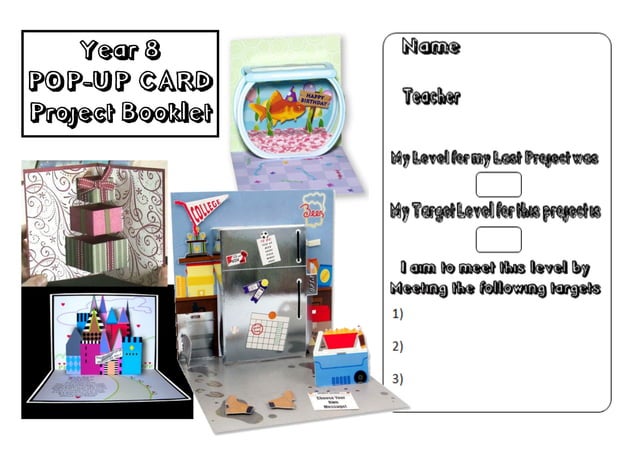 Year 8 Graphics Pop Up Booklet | PPT
