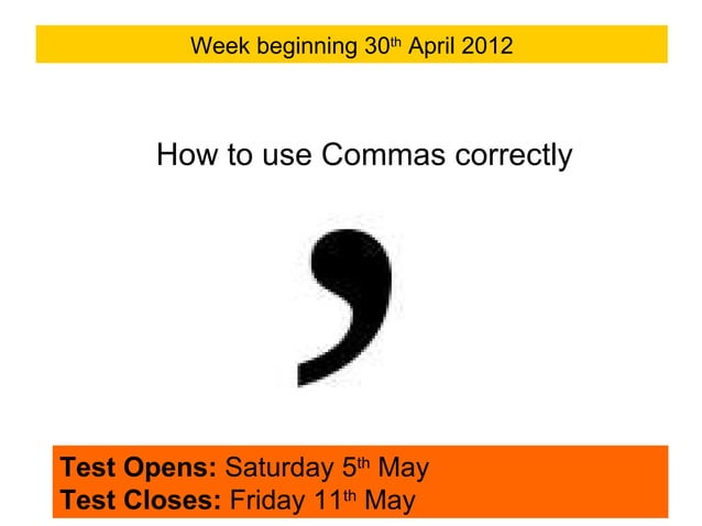 Year 8 punctuation summer term 2011 12 | PPT