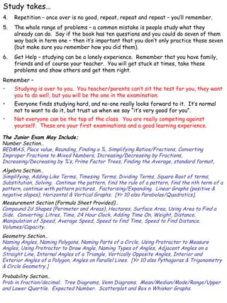 Year 9 and 10 study tips | PDF