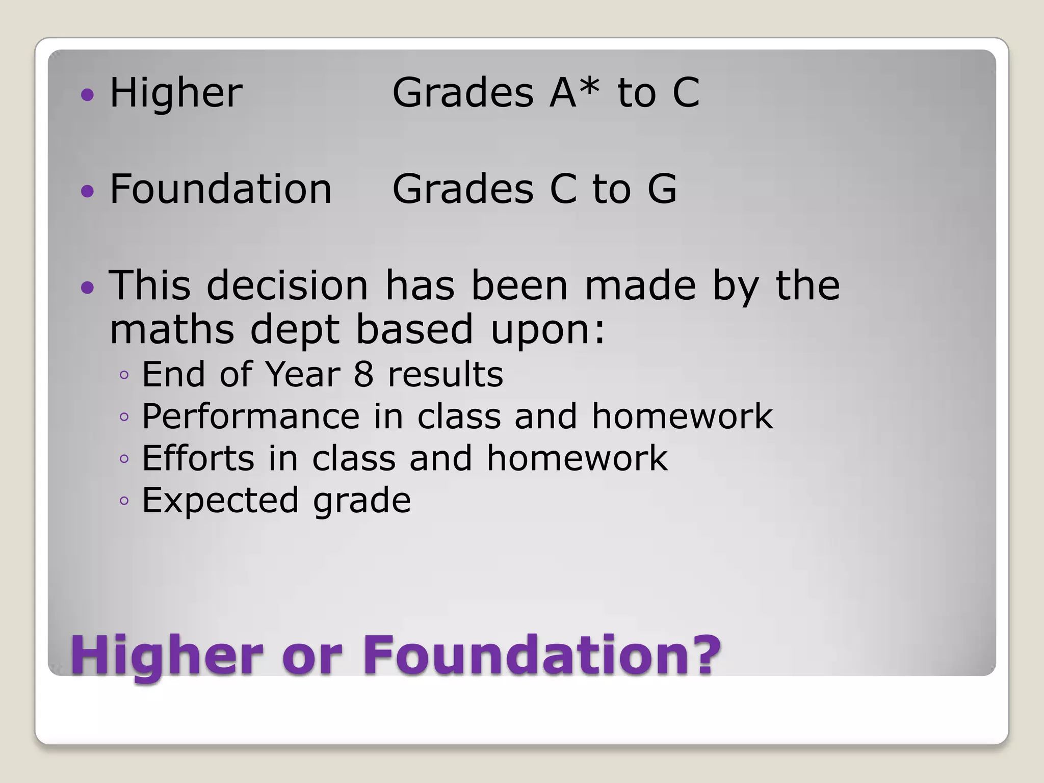 Year 9 gcse progression evening | PPTX