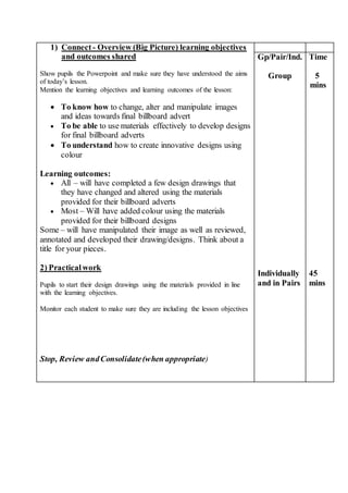 Year 9 Lesson-Graphics | DOCX | Educational Assessment | Education