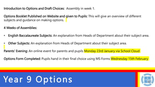 Year 9 Parents' Information Evening - Options 2023.pptx