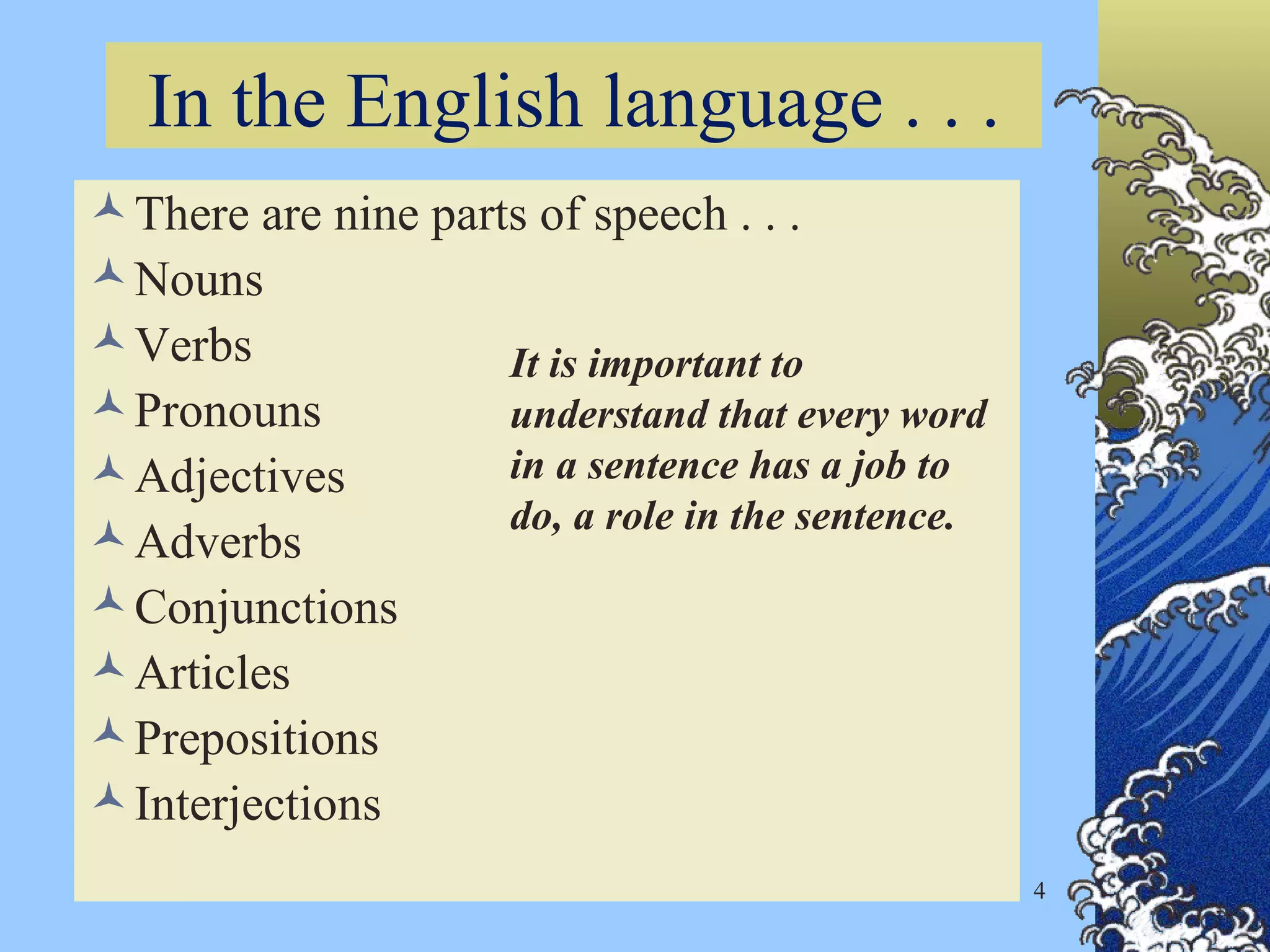 Year 9 parts of speech | PPT