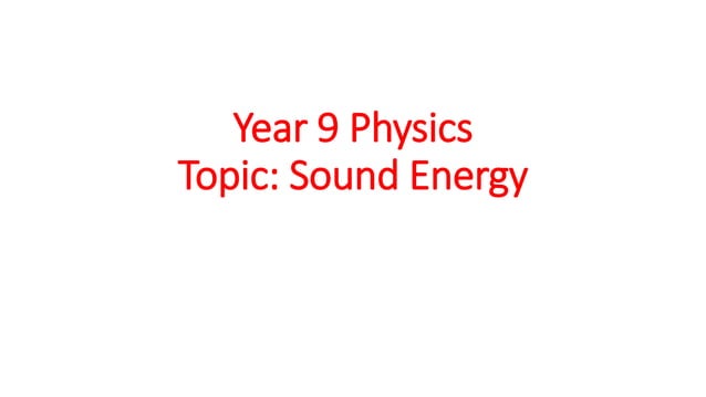 Year 9 Physics Term 2 Lesson Presentation Week 1.pptx | Digital Audio ...