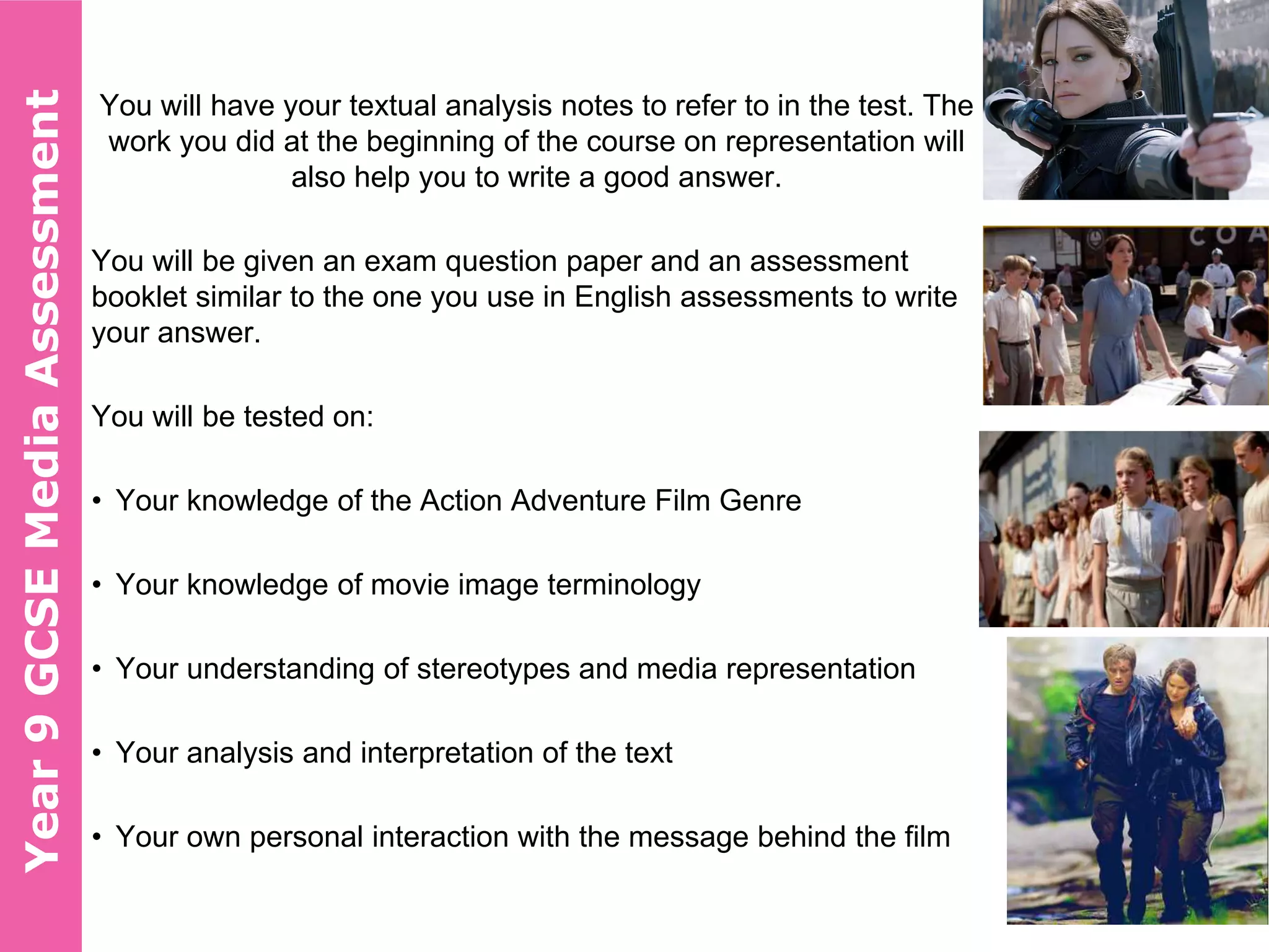 Year 9 textual analysis assessment | PPTX