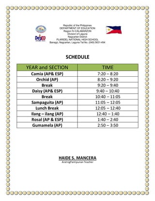 Year and section | PDF