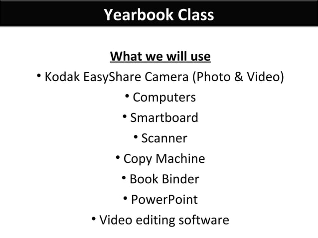 Yearbook Class | PPT
