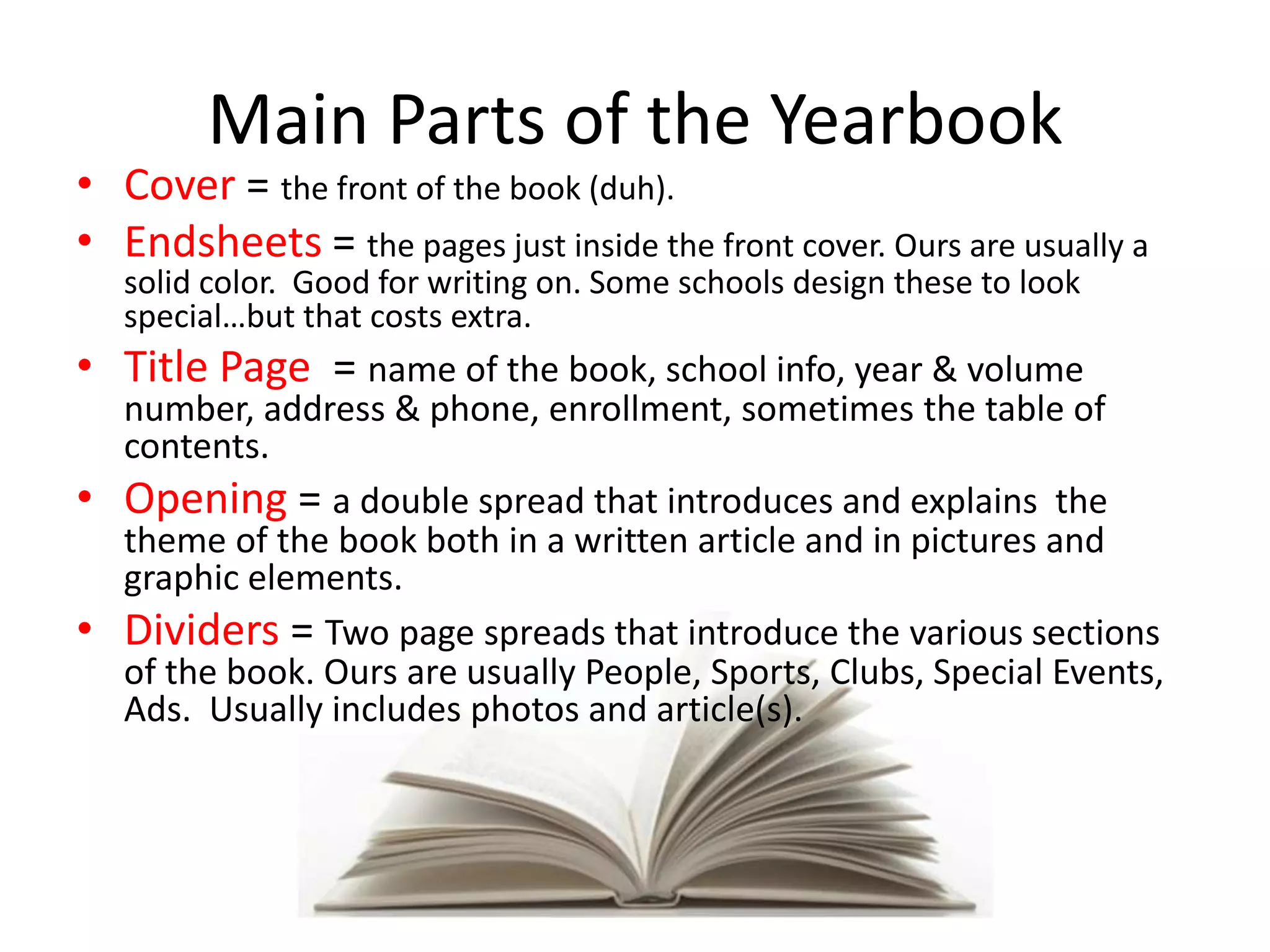 Yearbook vocabulary | PPTX