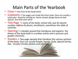 Yearbook vocabulary | PPTX