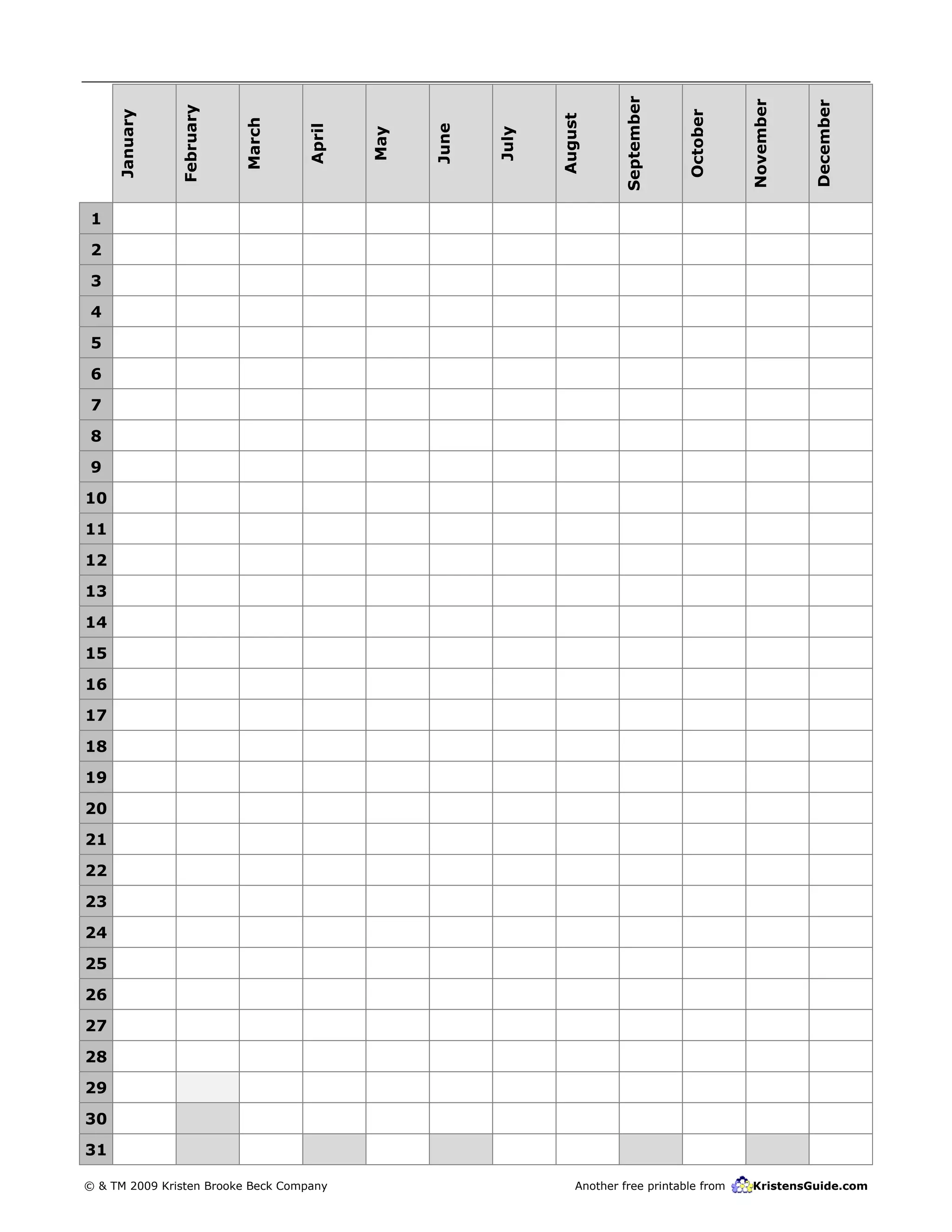 Year Grid | PDF