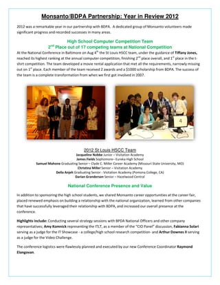 Year In Review: Monsanto & BDPA (2012) | PDF