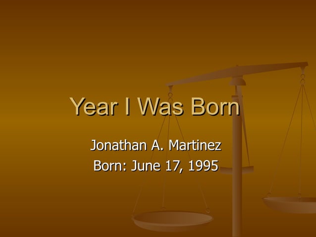 Year i was born | PPT