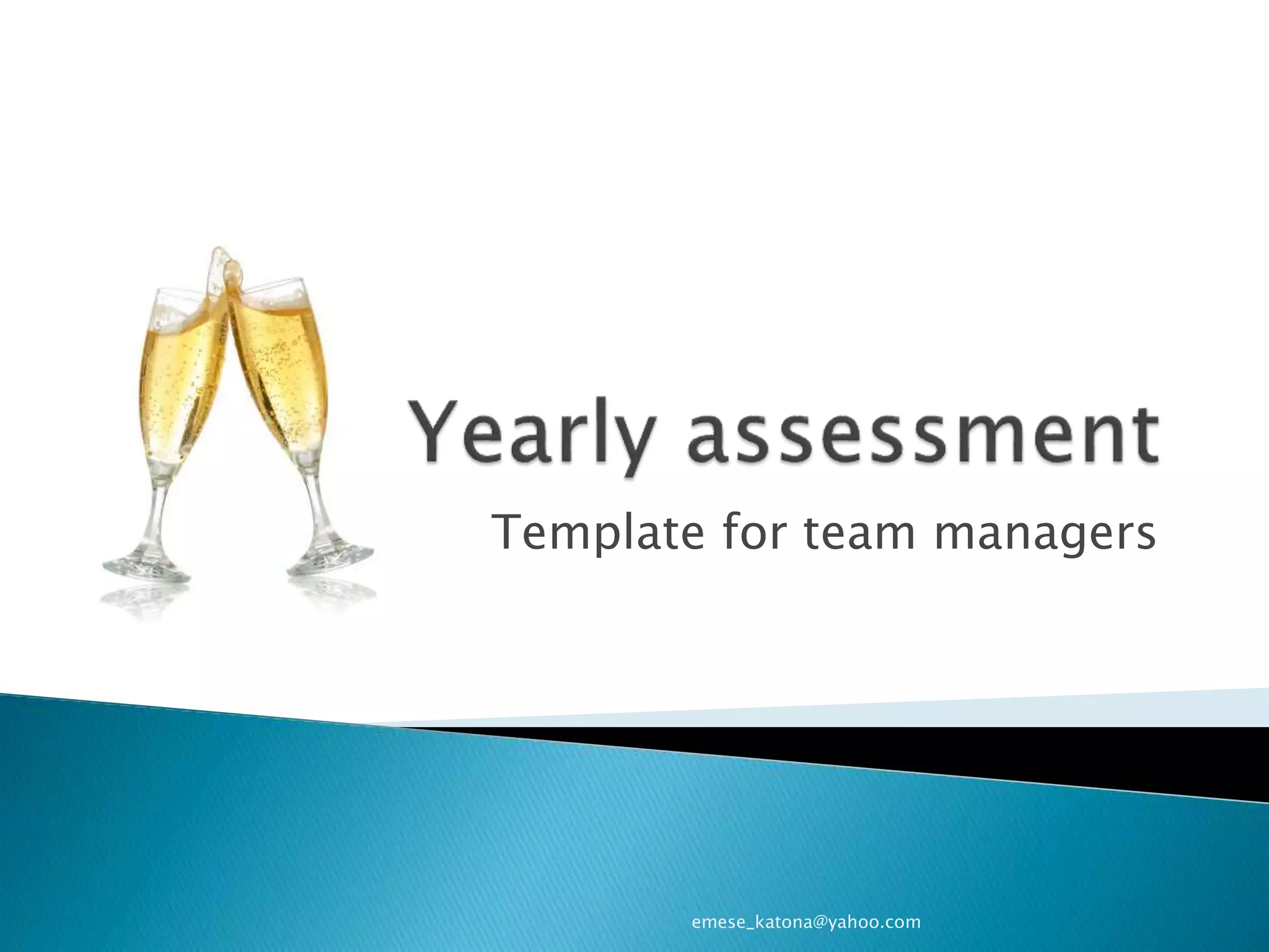 Year-end review for team meeting - template for managers | PPT