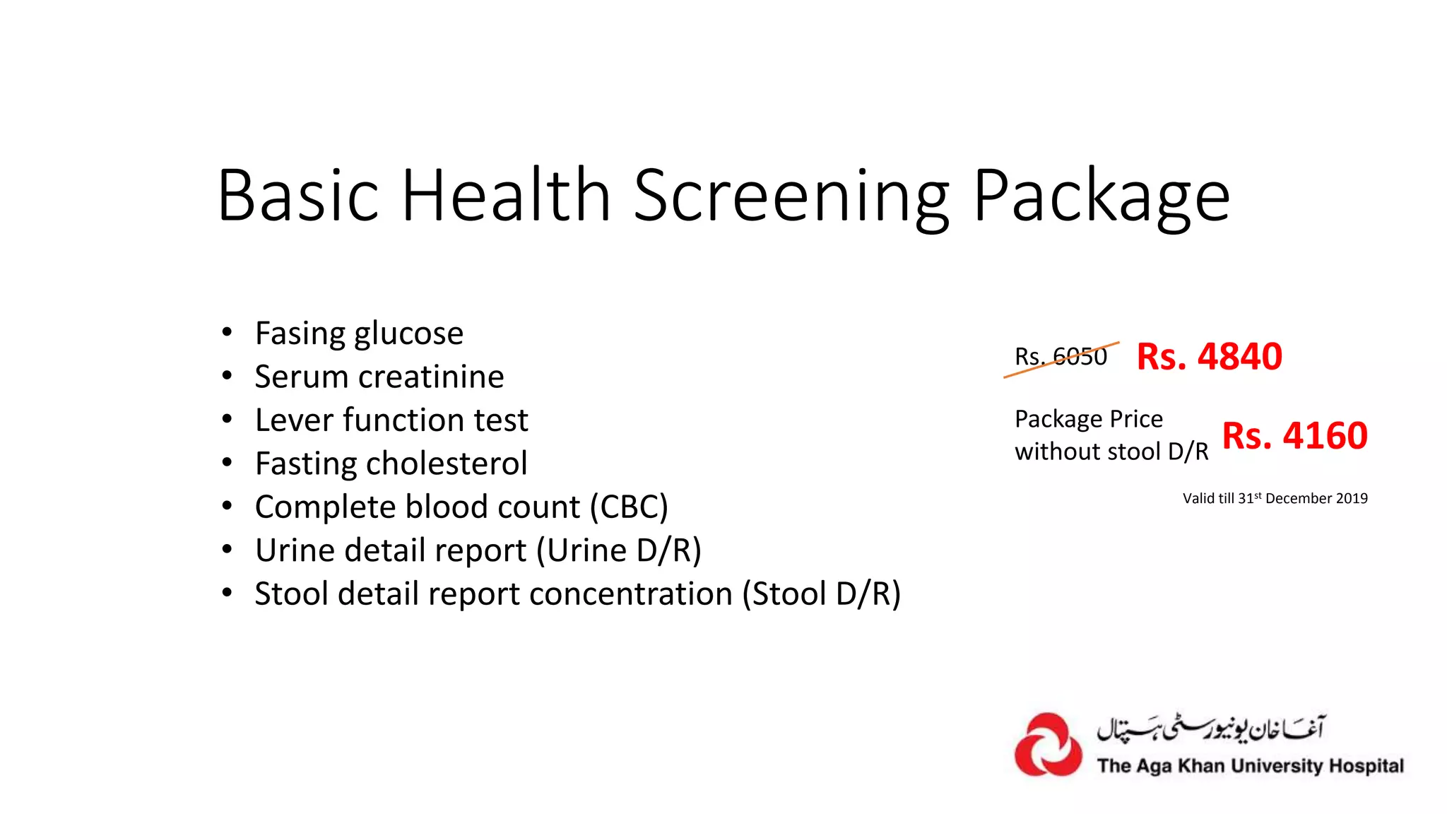Yearly Health Screening Packages 2019 - Complete Medical Check Up ...