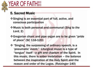 Year of Faith - Sacrosanctum Concilium.pptx | Christianity | Religion ...