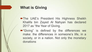 Year of giving | PPTX