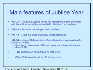 Year of jubilee3 | PPT