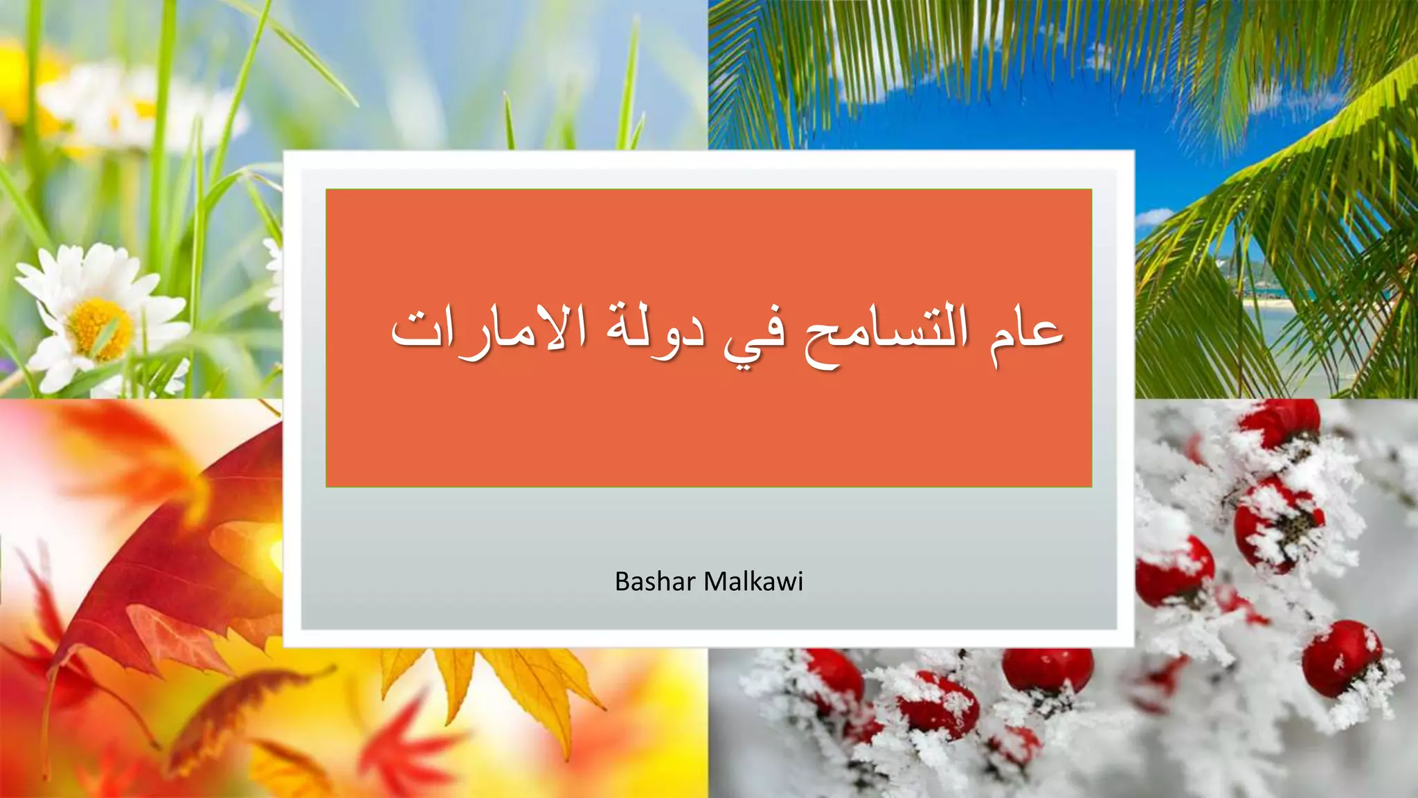 Year of tolerance uae Bashar Malkawi | PPTX