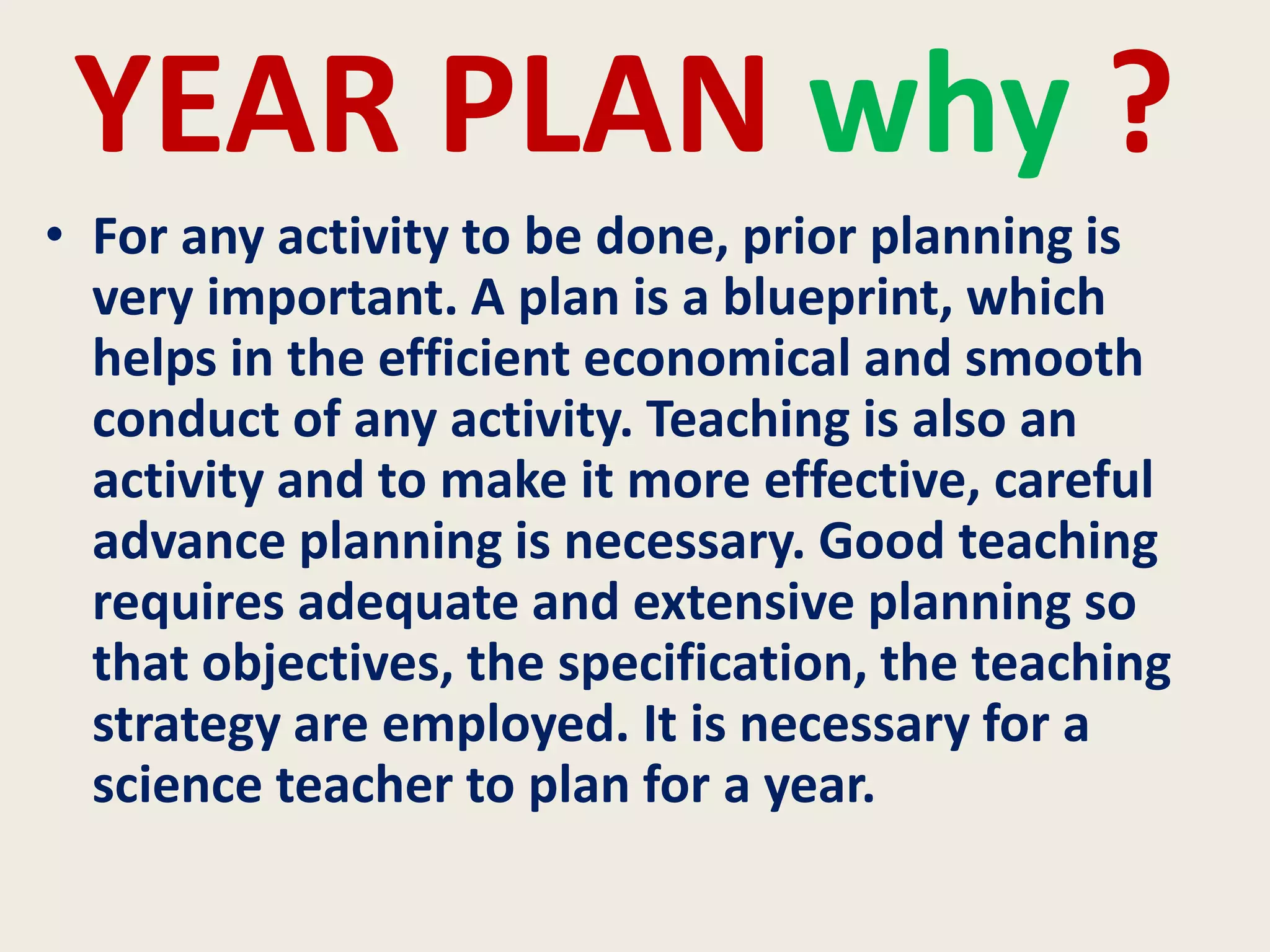 Year plan | PPTX