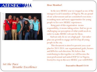 AIESEC IFE 2013 Year Plan Output | PPT