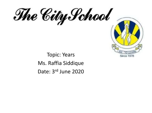 Years_ definition in Science | PPT