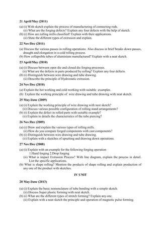 Manufacturing Technology-I | PDF | Chemistry | Science