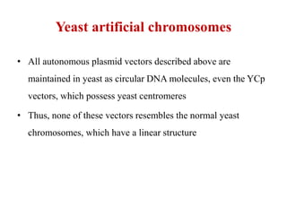 cloning and expression system in yeast | PPTX