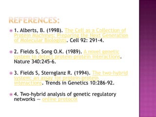 Yeast 2 hybrid system ppt by meera qaiser | PPTX | Biological Sciences ...