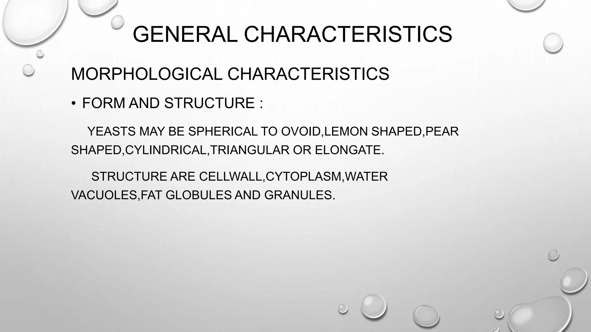 Yeast general characterstics | PPTX