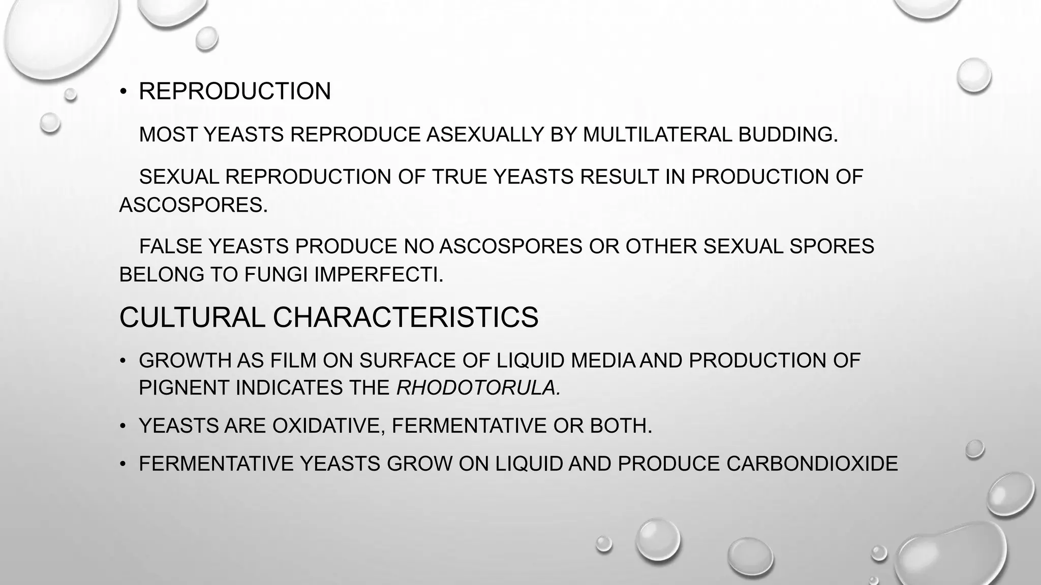 Yeast general characterstics | PPTX