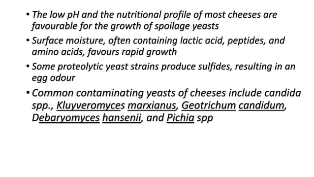 Yeast in food spoilage | PPT