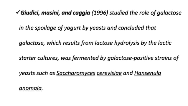 Yeast in food spoilage | PPT