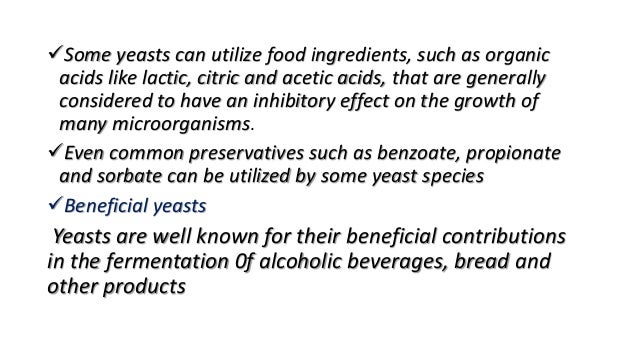 Yeast in food spoilage