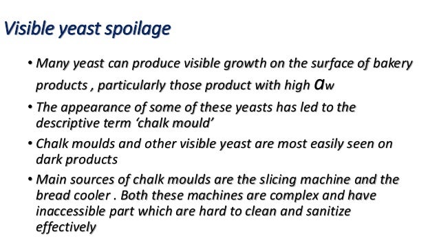 Yeast in food spoilage